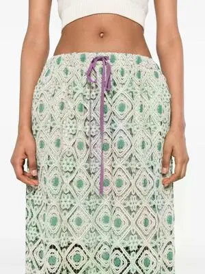 La DoubleJ Macramé Midi Skirt