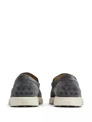 TOD'S Logo-debossed Suede Loafers