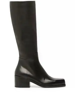 Marsèll Cassello Square-toe Leather Knee-high Boots