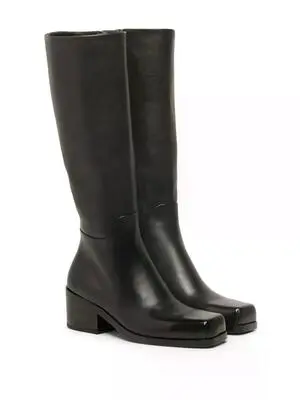 Marsèll Cassello Square-toe Leather Knee-high Boots