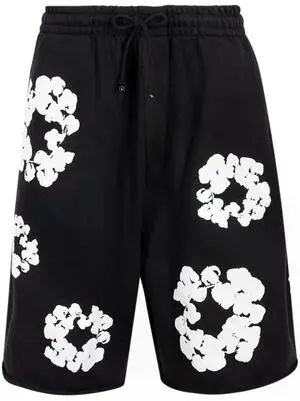 DENIM TEARS The Cotton Wreath Shorts - Black