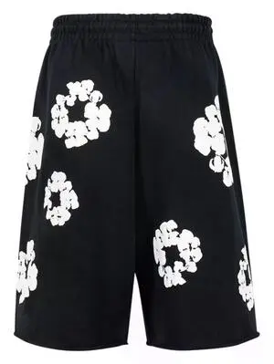 DENIM TEARS The Cotton Wreath Shorts - Black