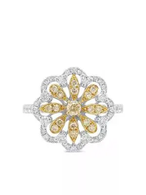 HYT JEWELRY Platinum And Diamond Cocktail Ring - Silver