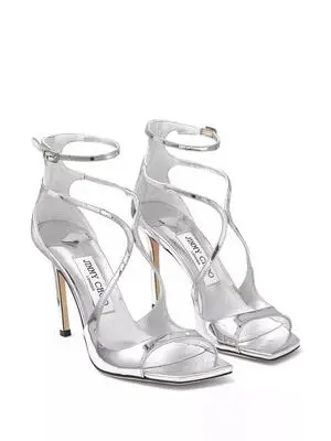JIMMY CHOO Azia 95 Ankle-strap Sandals - Silver