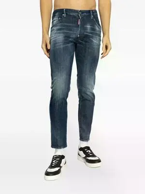 Dsquared2 Whiskering-effect Skinny Jeans - Blue