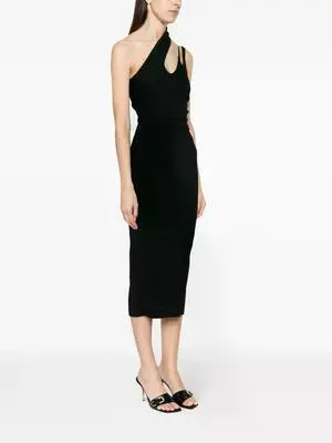 MUGLER Asymmetric Midi Dress