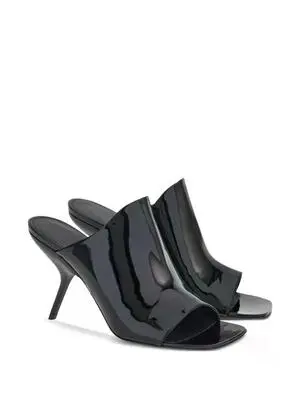 FERRAGAMO Open-toe Leather High Heel Sandals - Black