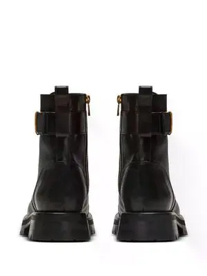 Balmain Romy Lace-up Leather Boots