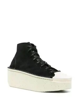 Y3 Lace-up Platform Sneakers - Black