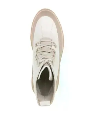 Calvin Klein Logo-debossed Leather Boots