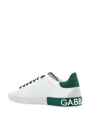 Dolce & Gabbana Portofino Leather Lace-up Sneakers