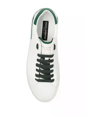 Dolce & Gabbana Portofino Leather Lace-up Sneakers