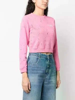 MAISON MARGIELA Distressed Logo-print Sweatshirt
