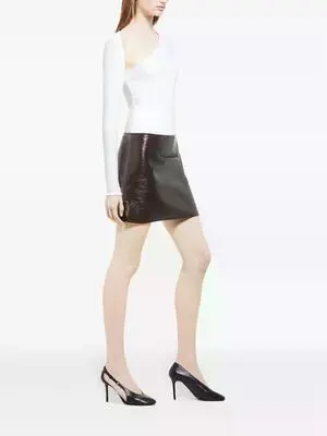 COURREGES Oblique Vinyl Mini Skirt