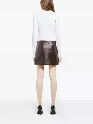 COURREGES Oblique Vinyl Mini Skirt
