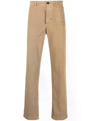 Incotex Text-print Straight-leg Trousers