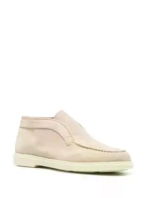 Santoni Suede Slip-on Loafers - Neutrals