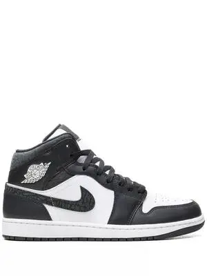 JORDAN Air 1 Mid Panda Elephant Sneakers - Black