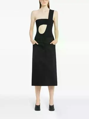 COURREGES Belted Midi Skirt - Black