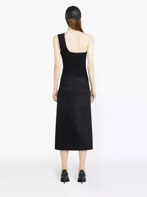 COURREGES Belted Midi Skirt - Black