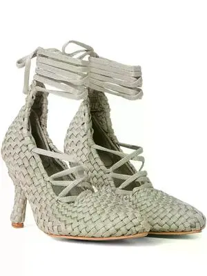 ISA BOULDER Leather Kitten Heel Pumps