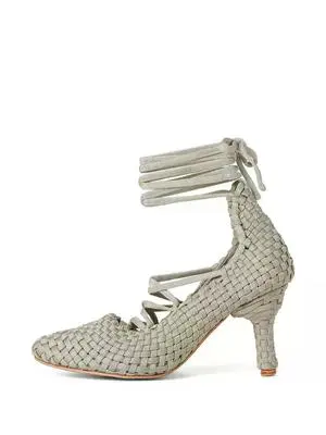 ISA BOULDER Leather Kitten Heel Pumps
