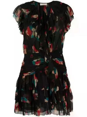 Ulla Johnson Zina Graphic-print Mini Dress - Black