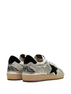 GOLDEN GOOSE Ball Star Silver/black Sneakers