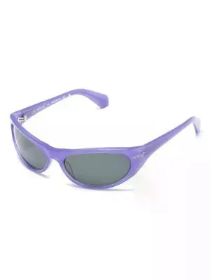 Off-White Napoli Round-frame Sunglasses - Purple