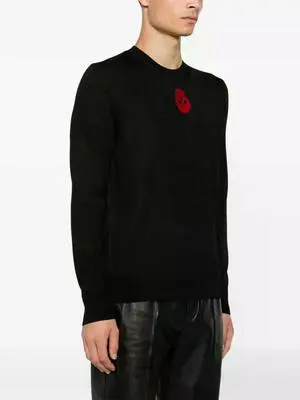 Alexander McQueen Inverted Skull-embroidered Sweater