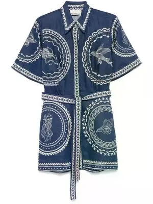 ALEMAIS Oceane Mini Dress - Blue