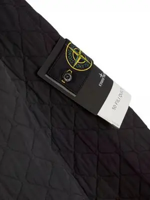 Stone Island Quilted Press-stud Bomber Jacket - Black