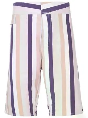 AMIR SLAMA Striped Bermuda Shorts - Neutrals