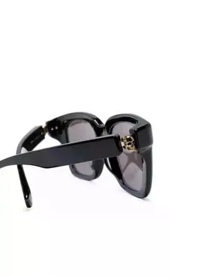 Alexander McQueen Skull-appliqué Square-frame Sunglasses