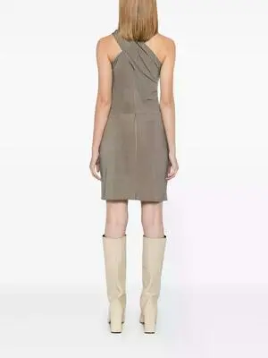 COURREGES Criss-cross Jersey Mini Dress - Neutrals