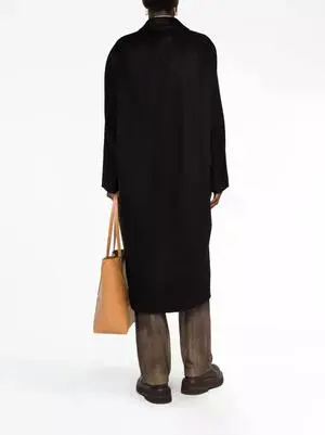Prada Logo-embroidered Cashmere Coat