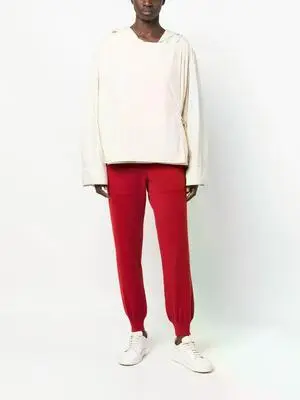 BARRIE Drawstring Cashmere Track Pants - Red