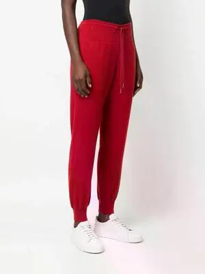 BARRIE Drawstring Cashmere Track Pants - Red