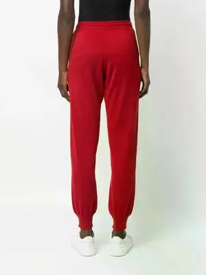 BARRIE Drawstring Cashmere Track Pants - Red