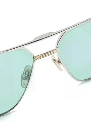 MARCH LA.B Double-bridge Pilot-frame Sunglasses - Silver