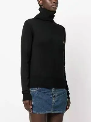 VIVIENNE WESTWOOD Orb-embroidered Roll Neck Jumper