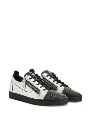 GIUSEPPE ZANOTTI Frankie Double-zip Low-top Sneakers - Silver