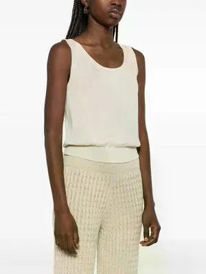 Eleventy Sleeveless Knit Tank Top With Sequin Detailing