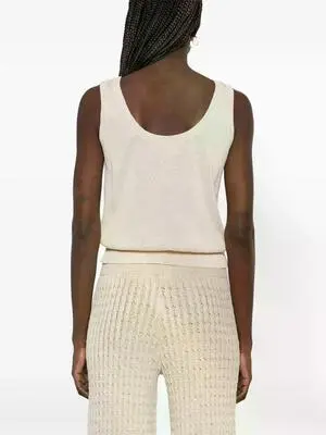 Eleventy Sleeveless Knit Tank Top With Sequin Detailing
