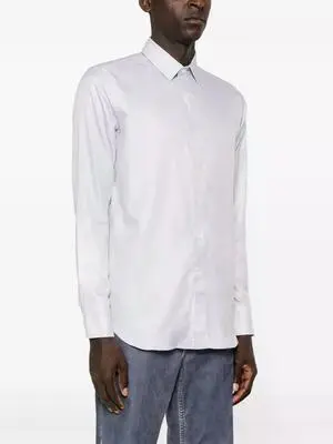 Canali Geometric-pattern Shirt - Grey