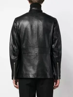 TOM FORD Leather Zip-up Jacket - Black
