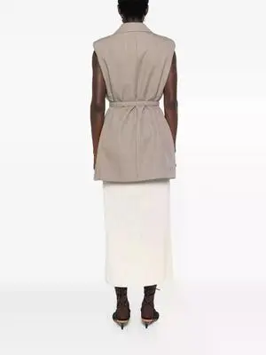 JIL SANDER Checked Virgin Wool Vest