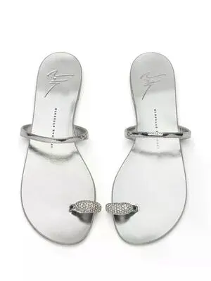 GIUSEPPE ZANOTTI Crystal-embellished Sandals - Silver