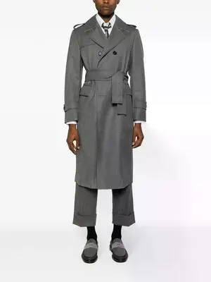 Thom Browne Wool Double-breasted Trench Coat