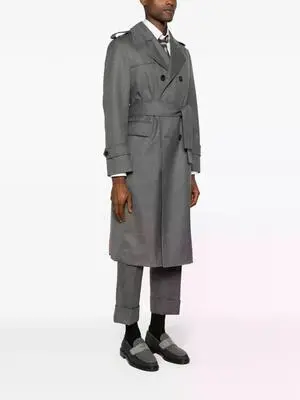 Thom Browne Wool Double-breasted Trench Coat